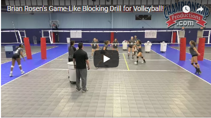 Volleyball Blocking Drill That also Teaches Transiton
